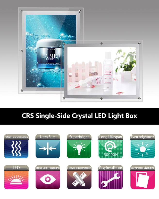 Indoor Single-side Crystal Light Box - Light Box Products - YouGuang